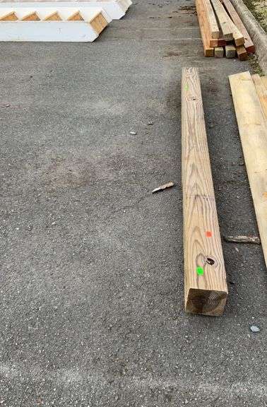 6x6 Post . Pressure treated, 8 foot 5” long - Hash Auctions