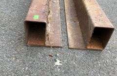 Two heavy steel Channels, 4x6” channel 48” length, - Hash Auctions