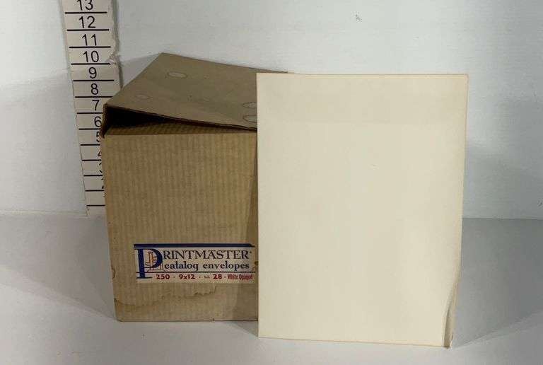 Print master catalog envelopes in box, 9x12 - Hash Auctions