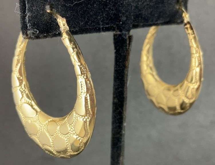 14k Yellow Hoop Earrings 388g Hash Auctions