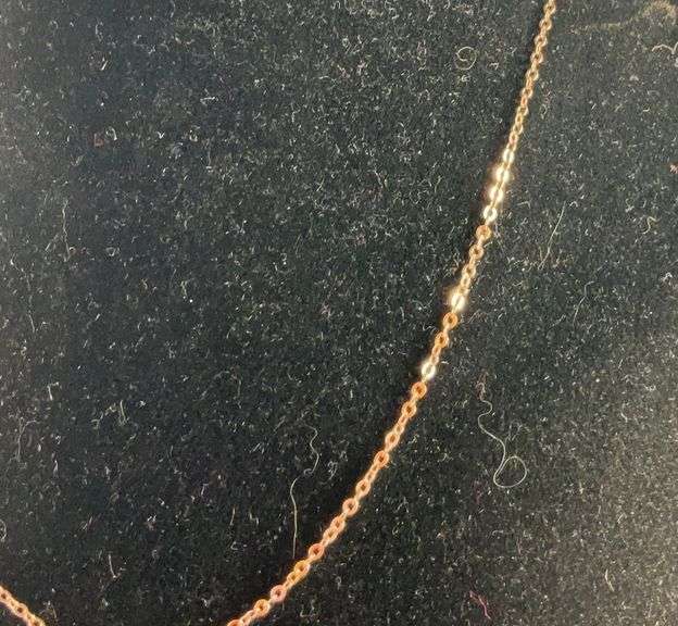 14k rose gold over sterling silver necklace 24in, 2.4g - Hash Auctions