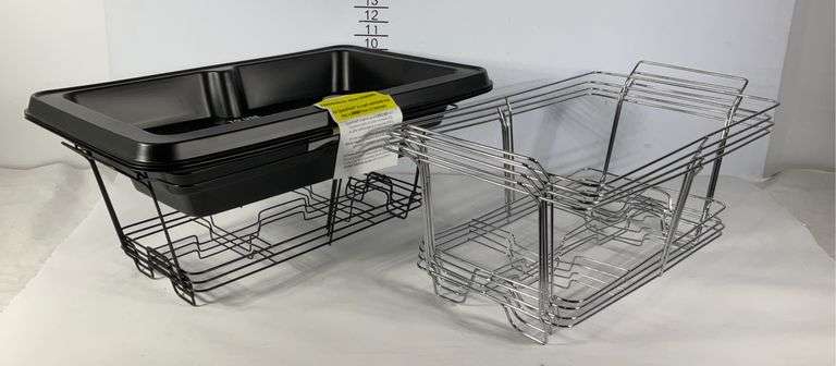 3 Sterno Speed Heat chafing dishes with stands, and 4 other chafing ...