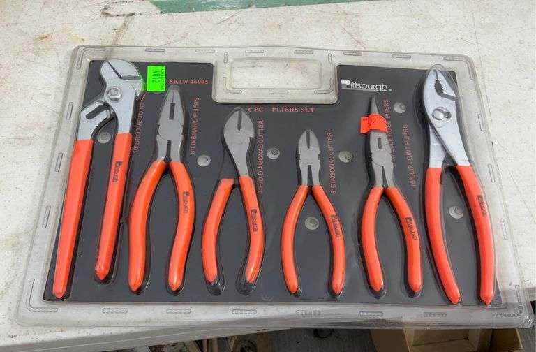 Pittsburgh tools 6pc Pliers set unopened. - Hash Auctions