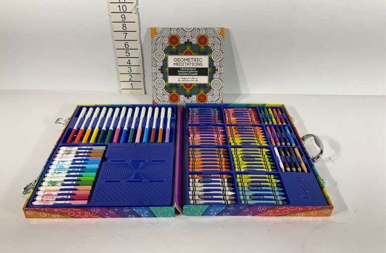 Coloring group, includes crayola coloring set with markers, crayons and ...