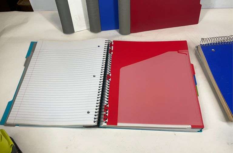 Notebooks, mostly Five Star divided notebooks, one Stellar - Hash Auctions