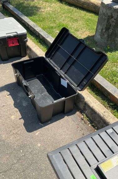 Contico latch storage box 31”long x 15”wide (sc:b3) - Hash Auctions