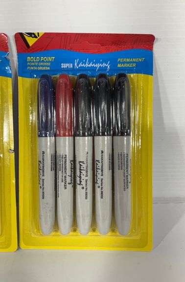 Four packs of bold point permanent markers - Hash Auctions