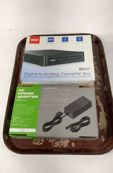 Digital-to-analog converter box and AC Power adapter, both in boxes ...