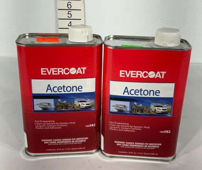 Two cans of Evercoat acetone - Hash Auctions