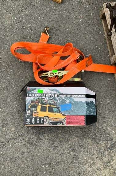 Rocket Straps new 4 pk set 1.5”x15 foot each, plus the orange heavier ...