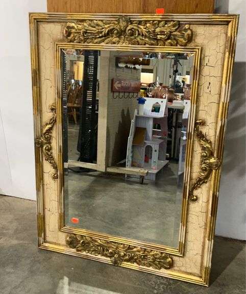 Ornate framed mirror, large 36x48 size, heavy, seller code AL - Hash ...