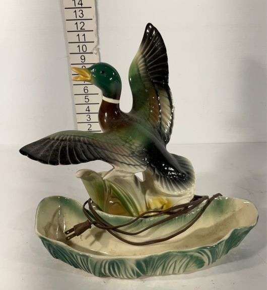 Lane & Co. Van Nuys pottery duck light and planter - Hash Auctions