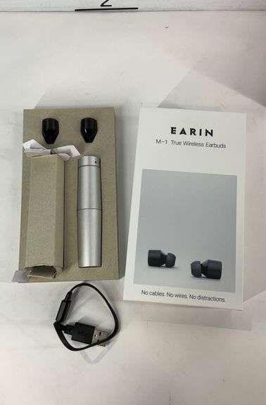 Earin M-1 true wireless earbuds with charger and accessories - Hash ...