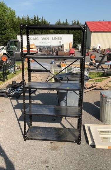 Metal storage shelf, 36x70” nice condition - Hash Auctions