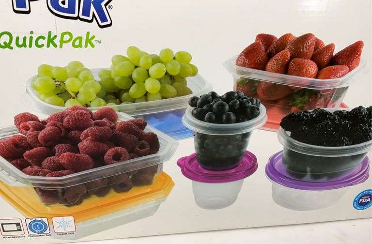 Partial box of snap pak food storage containers - Hash Auctions