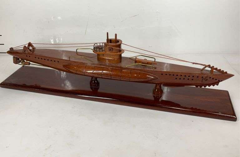 U-99 German Wolf Pack Otto Kretschmer U-Boat WWII Submarine Mahogany ...