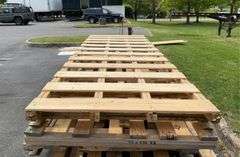 Huge wood Pallet, 64x198” long, 2x4”& 1x9”board made - Hash Auctions