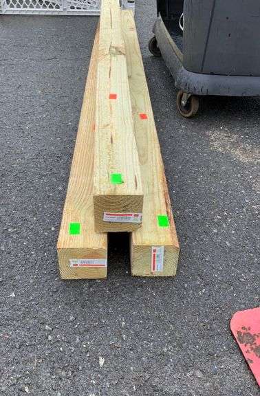 Three 4x4” posts, 6 foot long pressure treated new unused posts - Hash ...