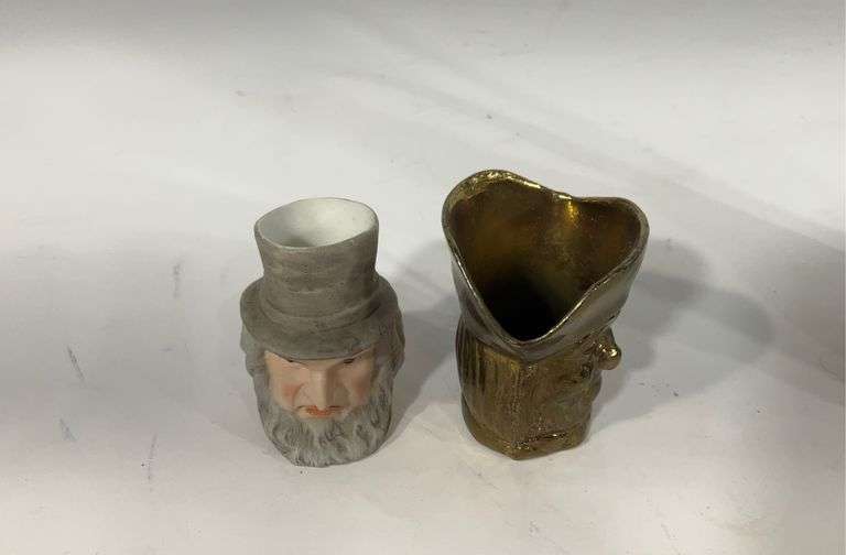 Three figural pitchers, one hand painted in Japan - Hash Auctions