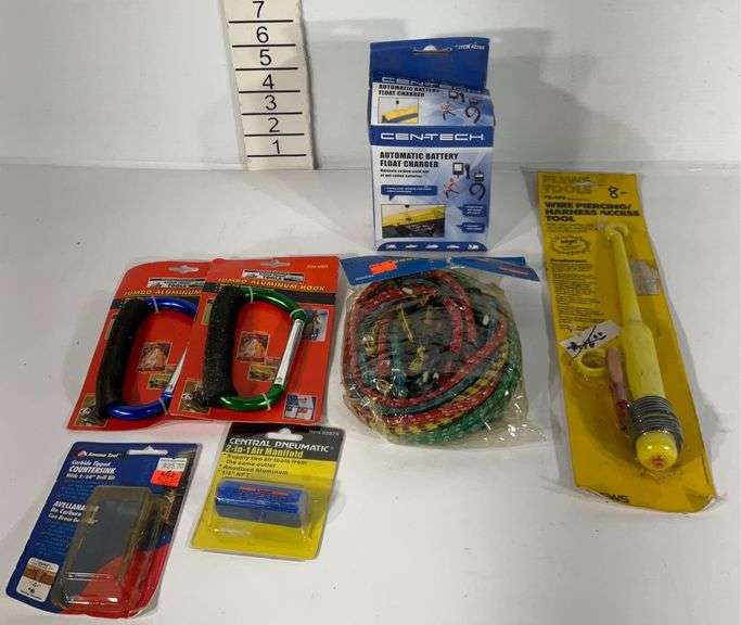 Hardware, includes wire piercing harness access tool, bungee cords ...