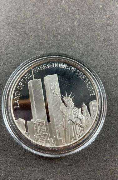 Land of the free home of the brave 2001 911 memorial coin - Hash Auctions