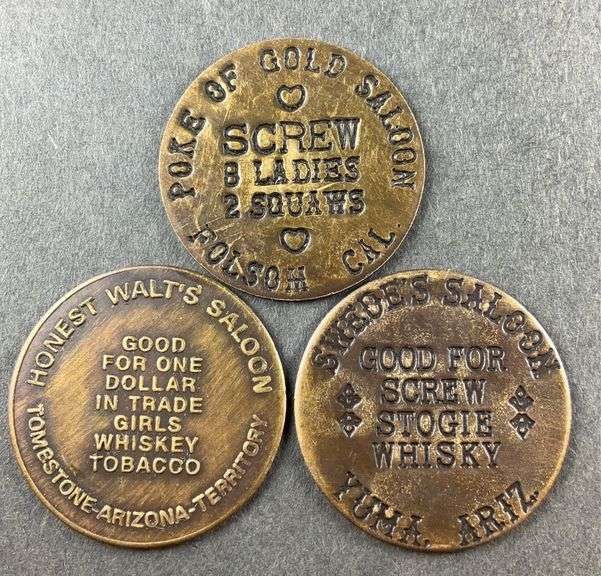 Three brothel tokens - Hash Auctions