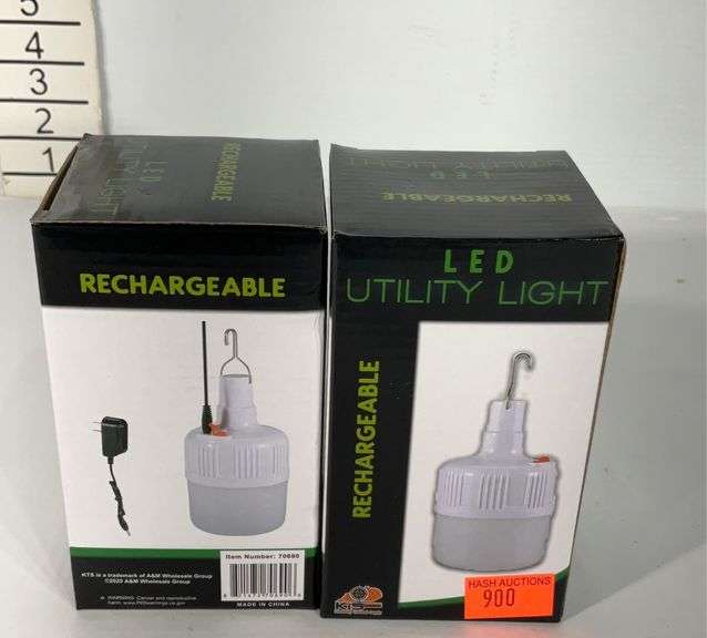Two rechargeable LED utility lights - Hash Auctions