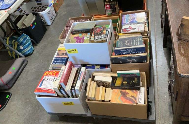 Pallet of books, includes encyclopedias, how to books, chapter books ...