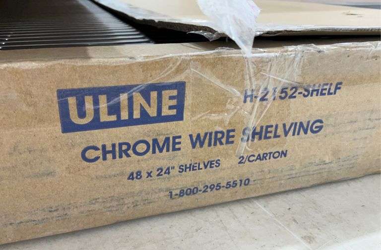 Uline Chrome Wire Shelving, no legs, SHELVES ONLY, 48x24, seller code ...