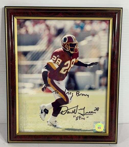 Framed and autographed photo of Darrell Green, Washington Redskins #28 ...