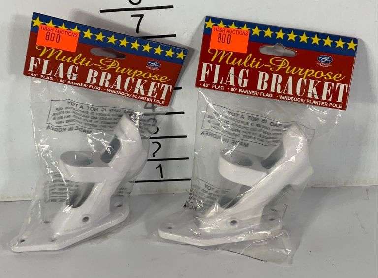 Multi-purpose Flag Brackets, in package - Hash Auctions