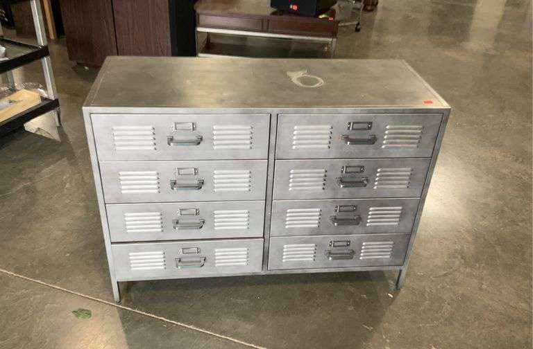 Metal double dresser locker look 47.5x20x34” - Hash Auctions