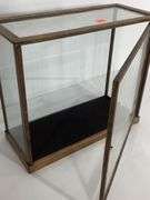 Glass and wood display case, 18 x 8 x 16 inches - Hash Auctions