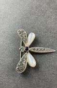 Vintage Sterling Silver Dragonfly Pin/Pendant With Mother Of Pearl ...