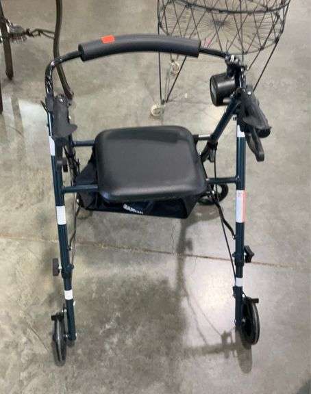 Guardian 250lb capacity walker with hand brakes - Hash Auctions