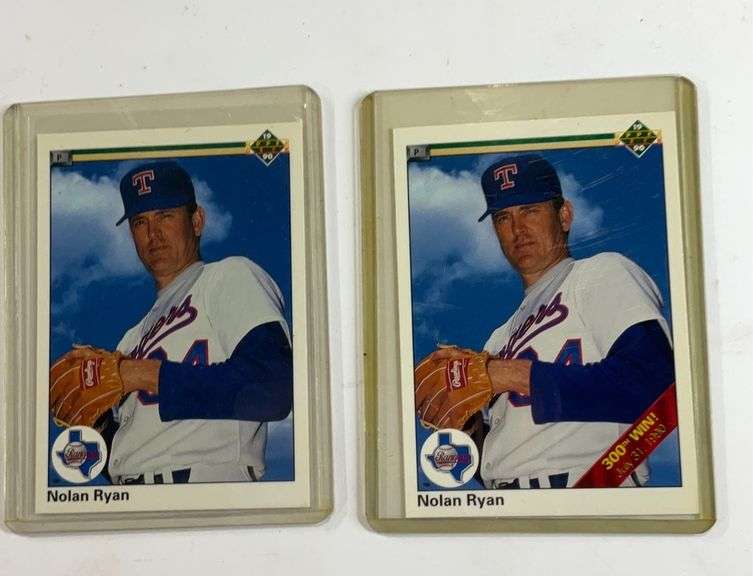 1990 Upperdeck Baseball Nolan Ryan #734 Error and correct versions ...