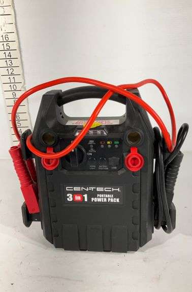 Cen-tech 3 in 1 portable power pack, powers up - Hash Auctions