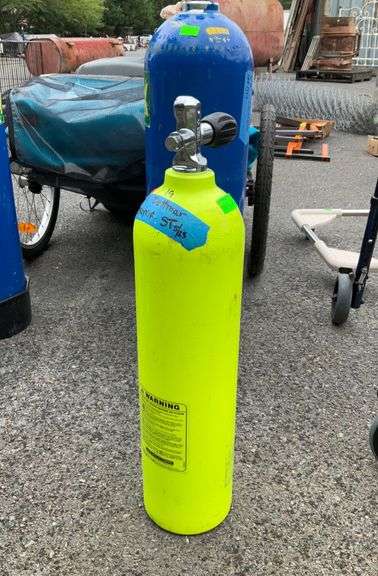 High pressure gas cylinder, has some gas in tank still - Hash Auctions