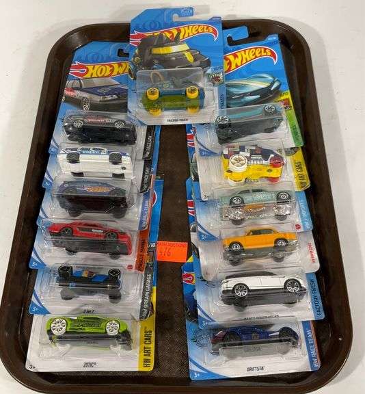 Thirteen Hotwheels cars, unopened - Hash Auctions
