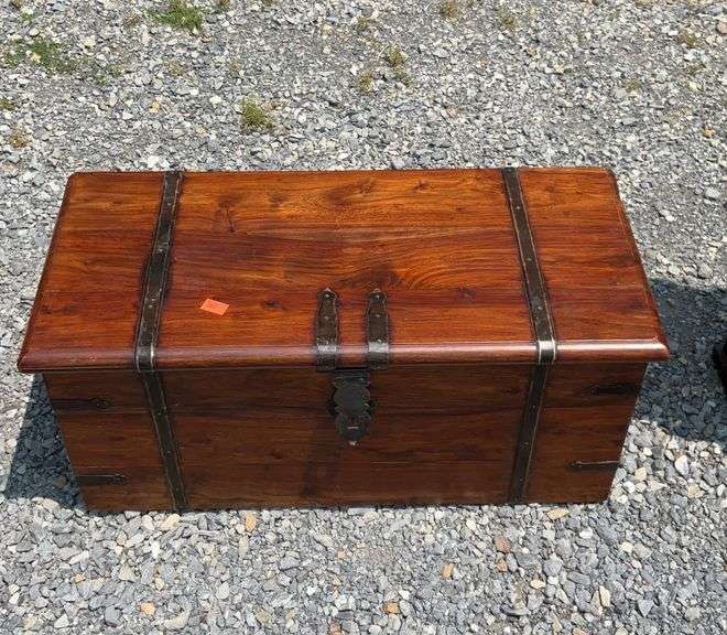 Natural wood storage chest 32x15x15” - Hash Auctions