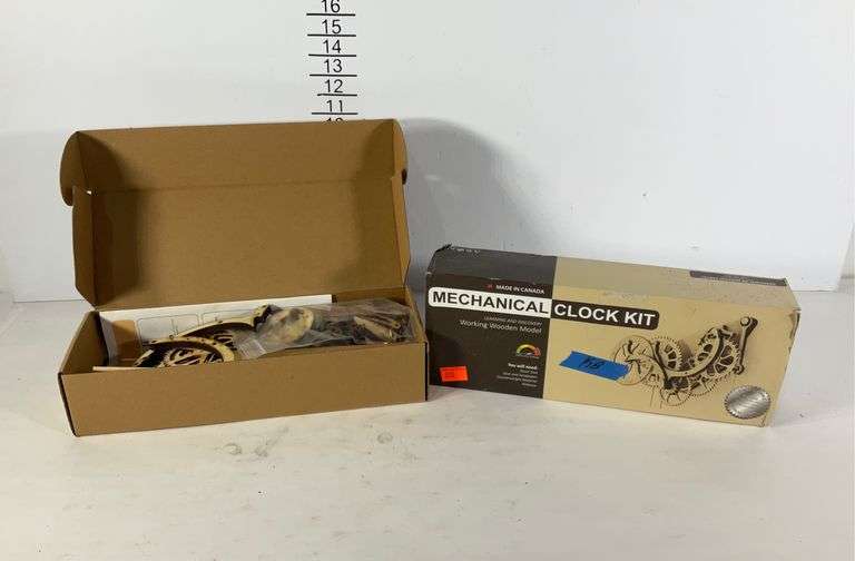 Wooden mechanical clock kit, seller code KB - Hash Auctions