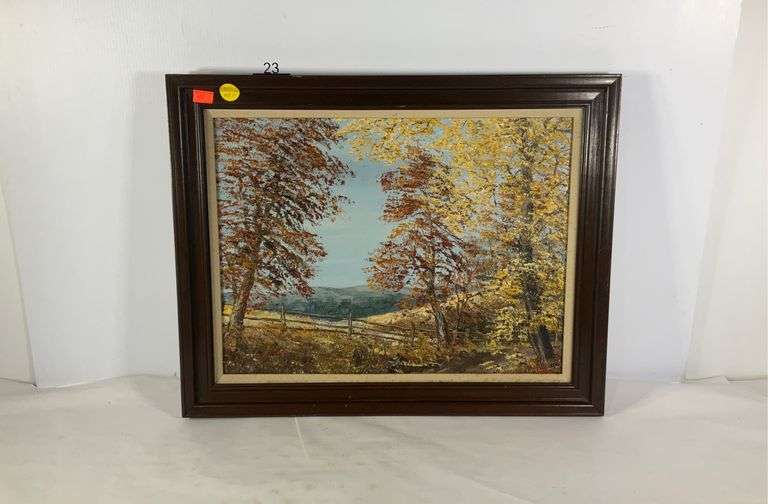 Framed painting on canvas by local artist from Waterford, VA, Ruby ...