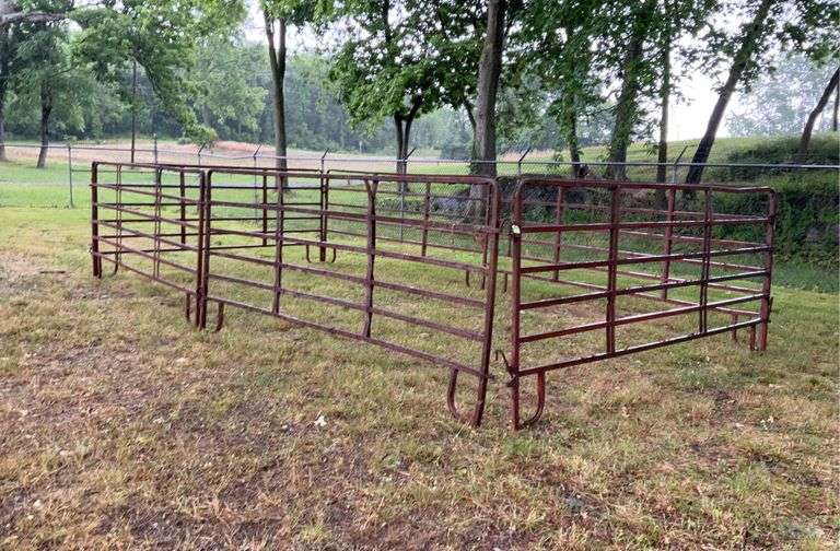Corral Panel Set up Six 12 foot panels - Hash Auctions