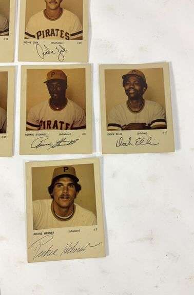 1975 Pittsburgh Pirates team issued photo cards lot of 7. Willie ...