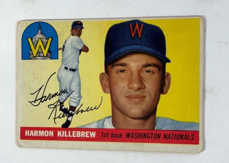 1955 Topps Harmon Killebrew Rookie #124 Washington Senators - Hash Auctions