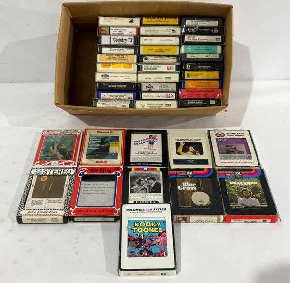 8-Track tapes, Jerry Lee Lewis, Beethoven, Christmas, Boxcar Willie ...