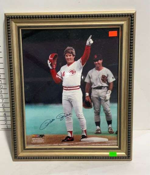 Pete Rose Cincinnati Reds photo file framed picture with signature ...