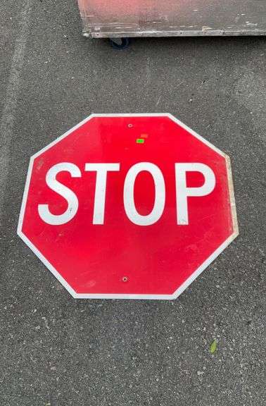 Road sign stop sign 3’x3’ - Hash Auctions