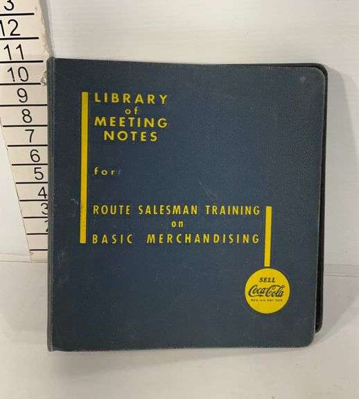 Coca-cola Library of meeting notes for route salesman training on basic ...