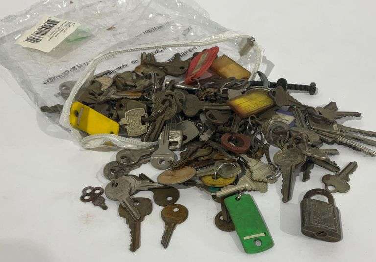 Bag of keys, and 1 padlock - Hash Auctions
